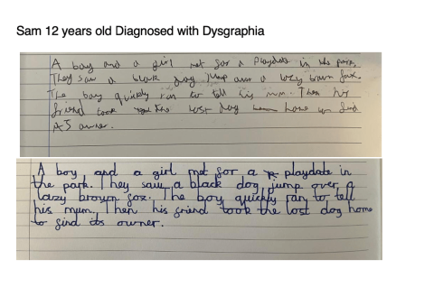 Helping children with dysgraphia