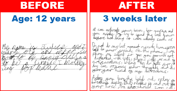 Before And After Handwriting