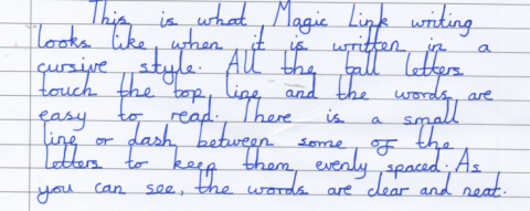 About the Magic Link programme - neat handwriting