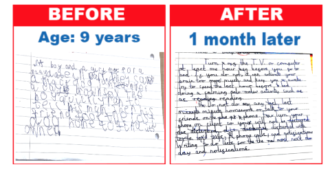 Before And After Handwriting