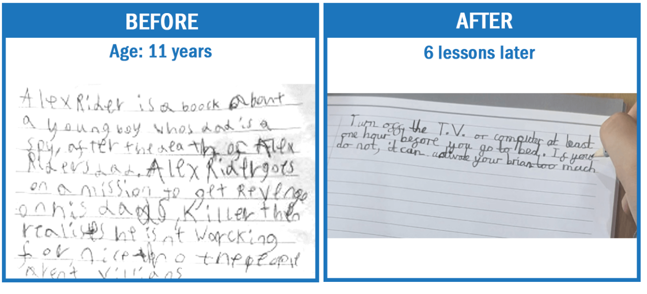 Handwriting Before & After Results | Magic Link Programme