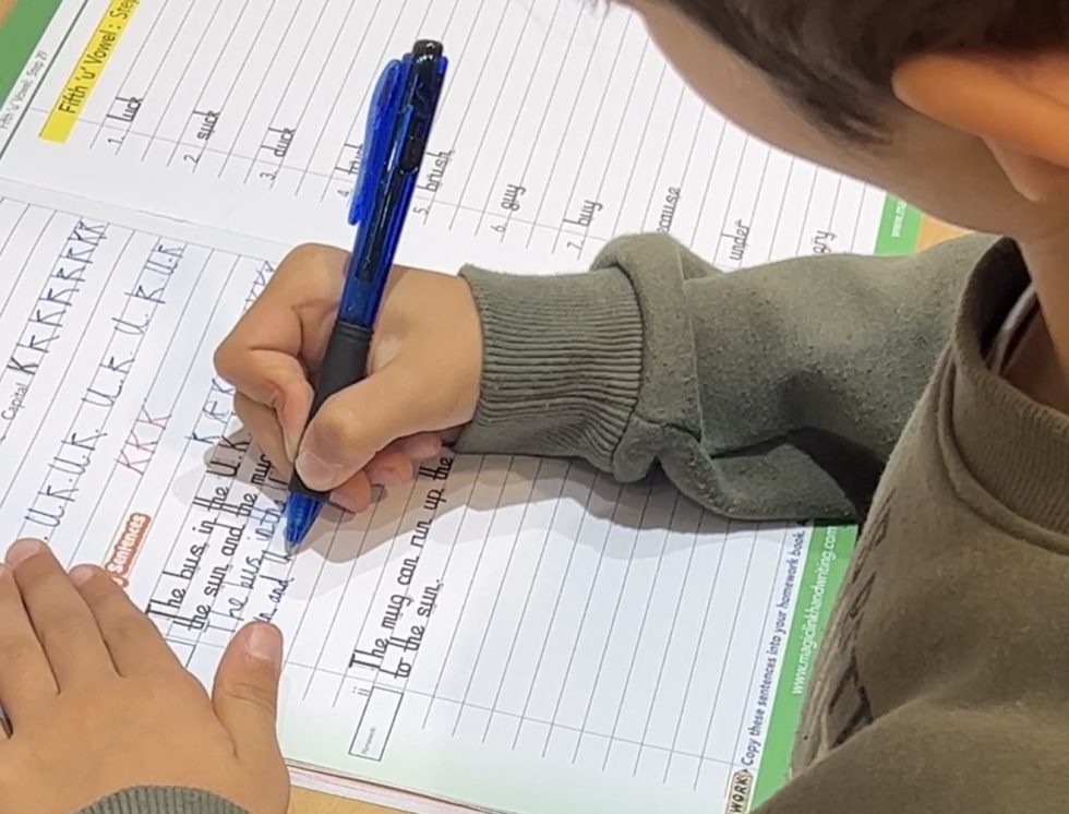 DfE writing framework handwriting support